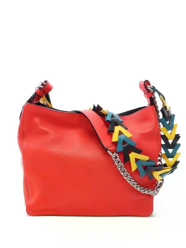 Loewe 2010s V-bucket Chain Shoulder Bag - Red