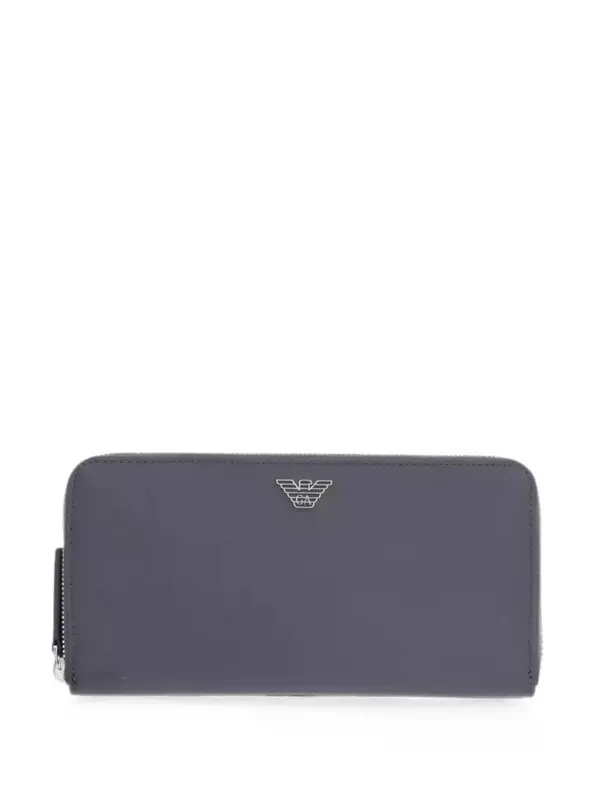 Emporio Armani Logo-plaque Zip-around Wallet - Grey