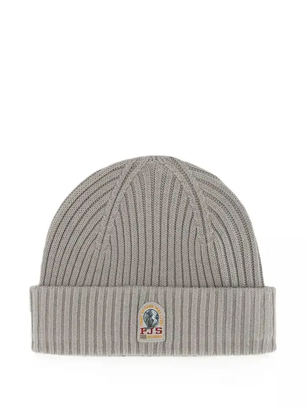 PARAJUMPERS Logo-patch Ribbed Beanie Hat