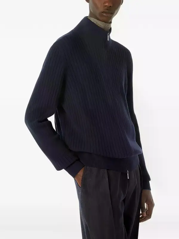 Loro Piana Ribbed-knit Zip-up Cashmere Cardigan