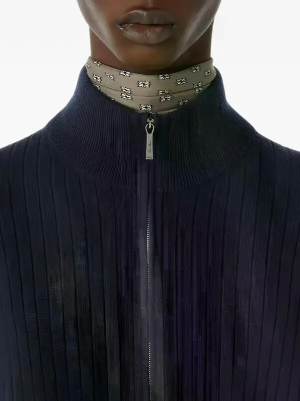 Loro Piana Ribbed-knit Zip-up Cashmere Cardigan