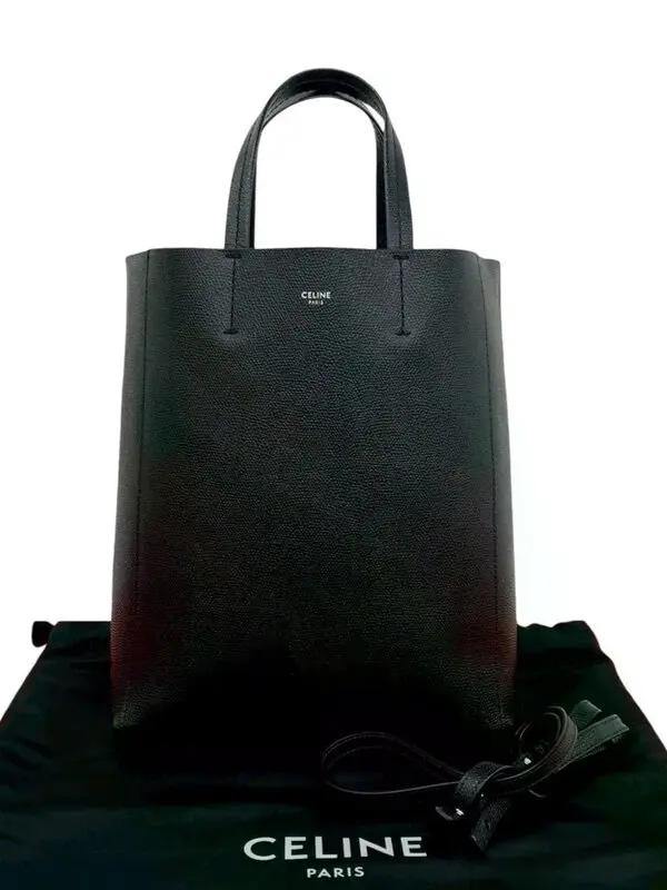 Celine 2019 Small Grained Calfskin Vertical Cabas Satchel