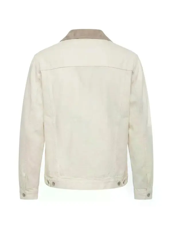Brunello Cucinelli Contrast-collar Button-up Jacket