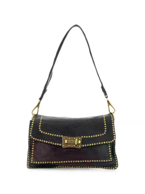 CAMPOMAGGI Agnese Studded Leather Shoulder Bag