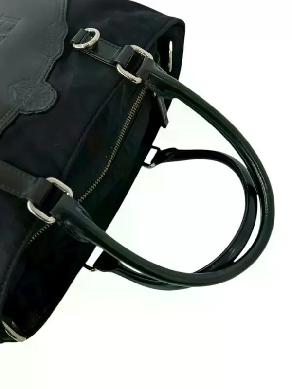 Prada 2010-2026 Tessuto Canapa Logo Satchel