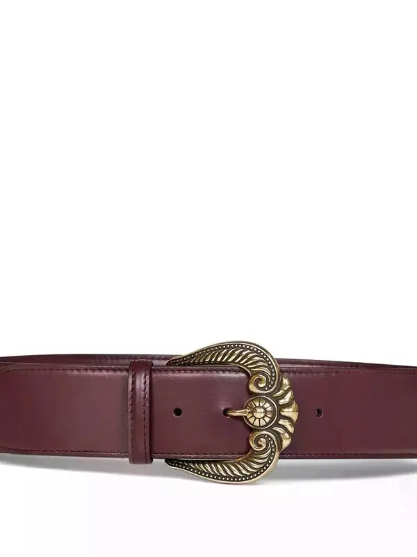 Etro Paisley-pattern Buckle Leather Belt - Red