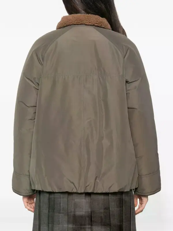 Brunello Cucinelli Shearling-collar Press-stud Jacket
