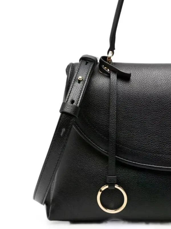 FERRAGAMO Gancini Pebbled Leather Shoulder Bag