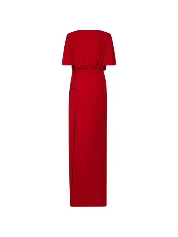 Valentino Garavani Draped Detail Silk Maxi Dress