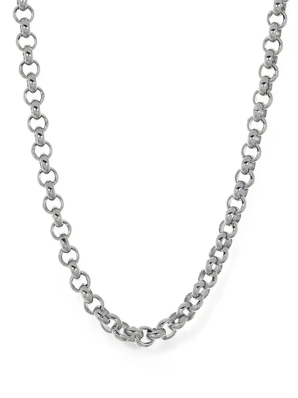 MARISSA COLLECTIONS 14k White Gold Rolo Chain Necklace - Silver