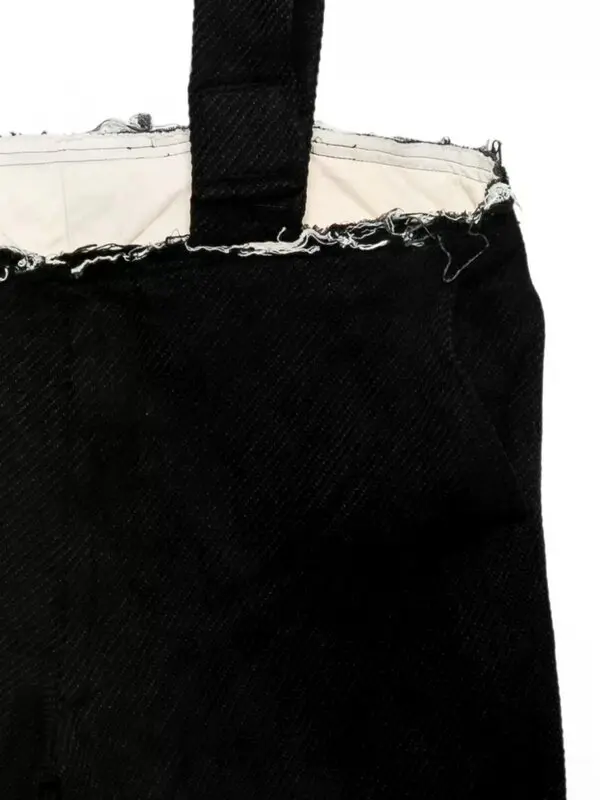 Comme Des Garçons Frayed-edge Suspender Trousers