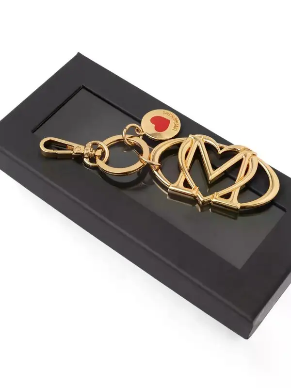 Moschino Logo-charm Heart Keyring