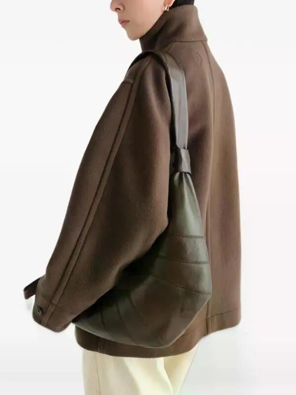 LEMAIRE Medium Croissant Bag In Leather - Umber