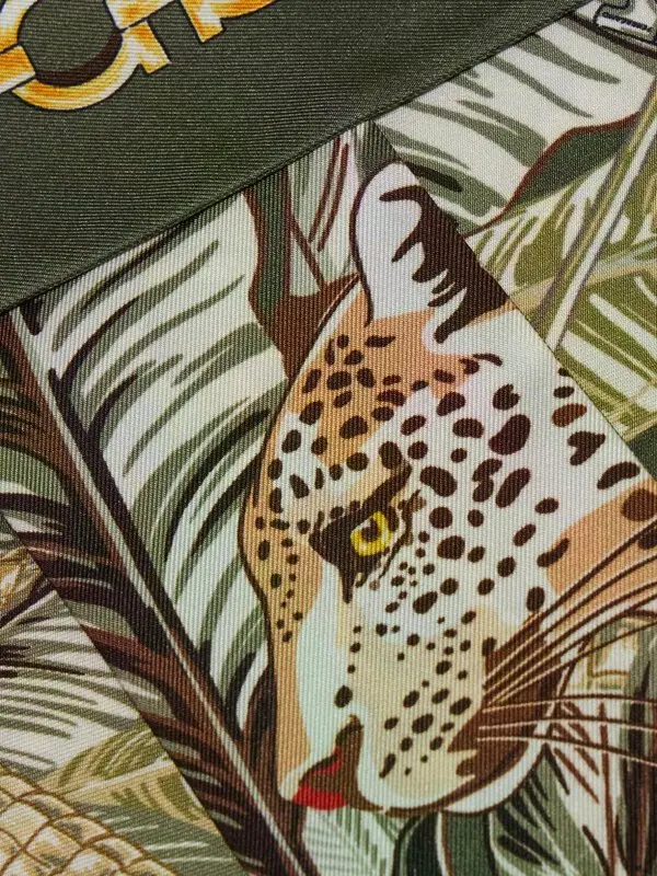 FERRAGAMO Feline Print Mini Bandeau - Green