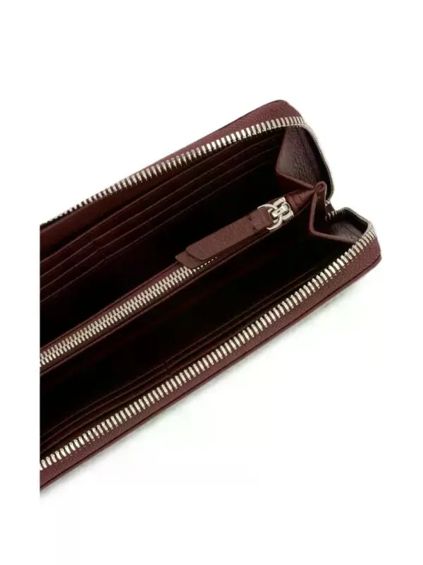 Emporio Armani Wallet In Pebbled Leather With A Zip Around Closure