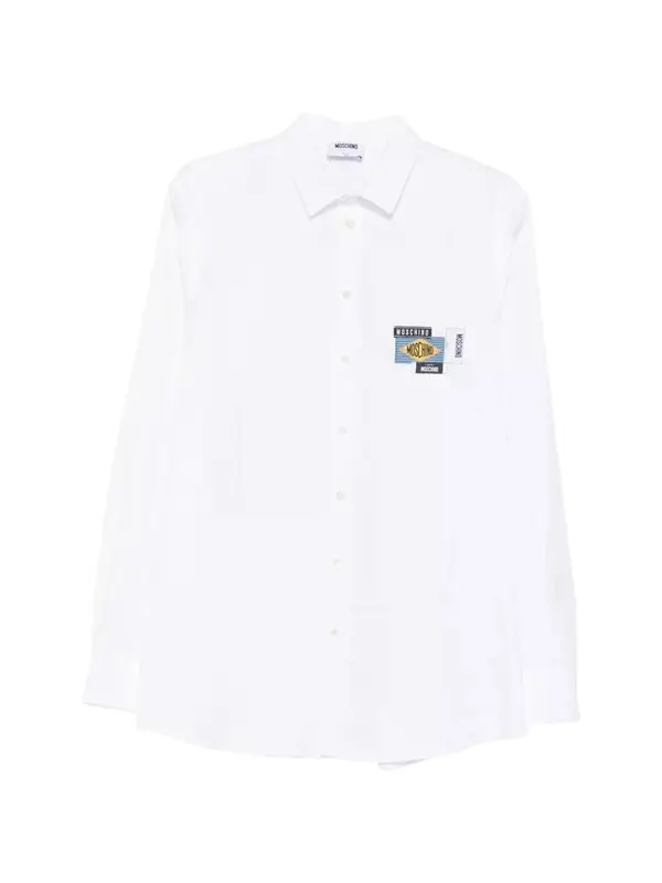 Moschino Logo-patch Button-down Shirt - White