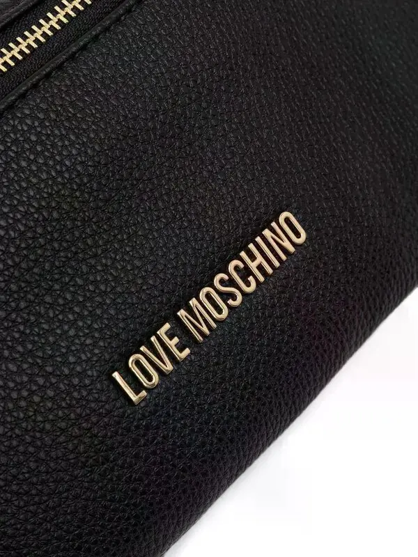 Moschino Logo-plaque Pebbled Belt Bag