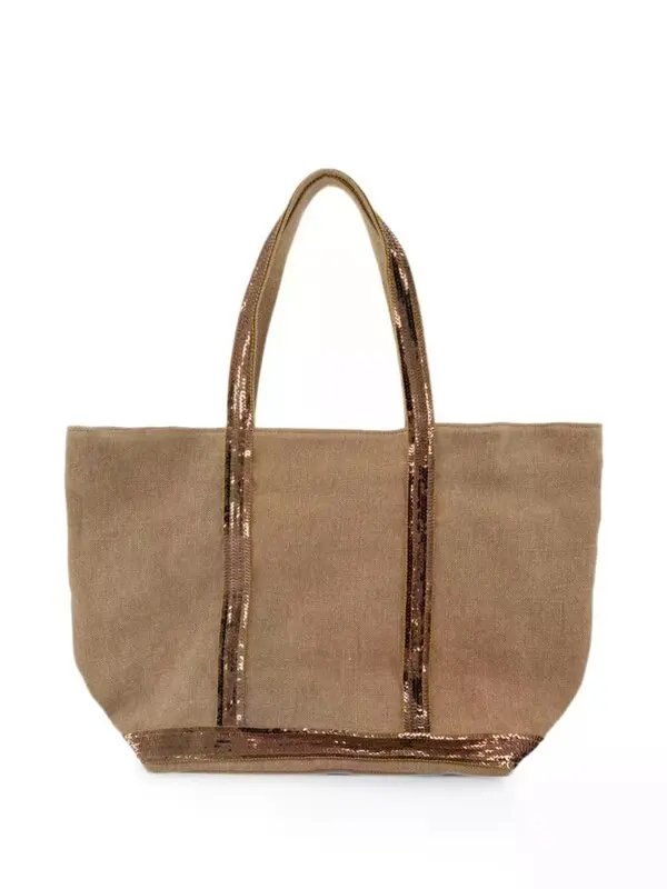 Vanessa Bruno Sequin-embellished Linen Tote Bag - Neutrals