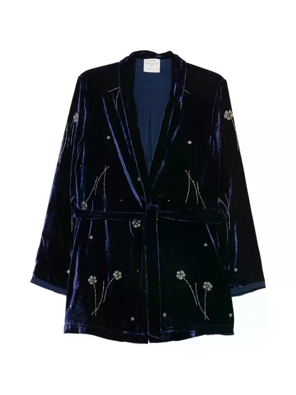 FORTE_FORTE Fleurs D'orient Crystal-embellished Kimono