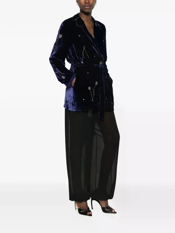 FORTE_FORTE Fleurs D'orient Crystal-embellished Kimono