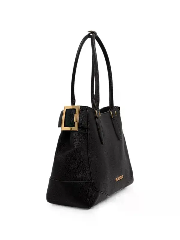 Moschino Buckle-detail Pebbled-effect Tote Bag