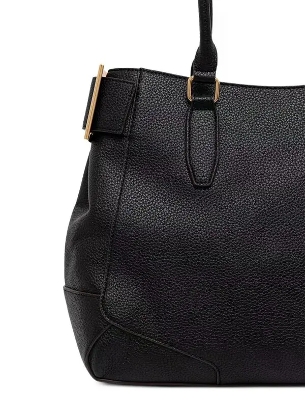 Moschino Buckle-detail Pebbled-effect Tote Bag