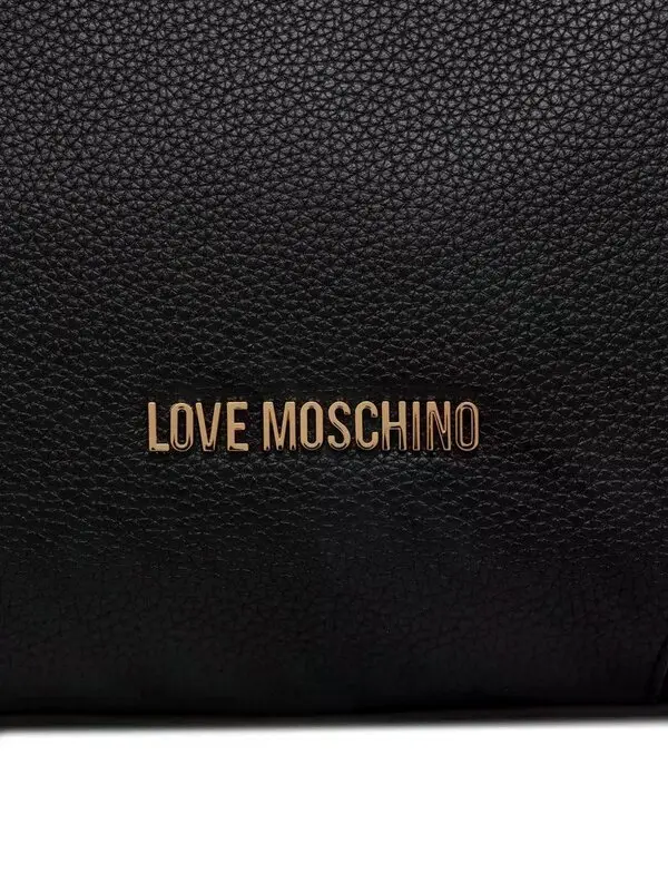 Moschino Buckle-detail Pebbled-effect Tote Bag