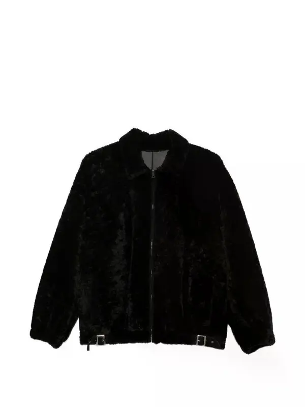 Simonette Ravizza Strappy Buckle-detail Fur Jacket