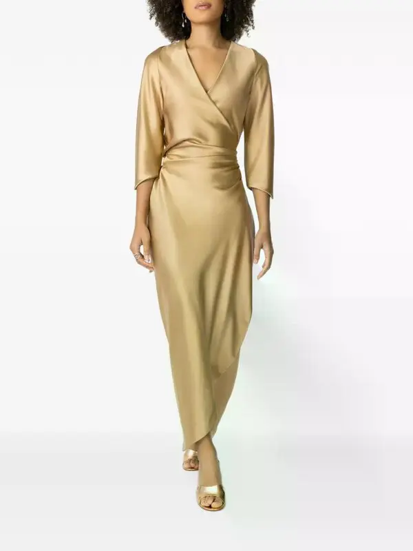 PETER COHEN Sleeve Sign Wrap Dress