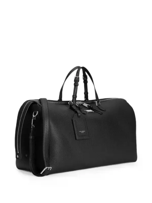 Dolce & Gabbana Vittoria Travel Bag In Calfskin - Black