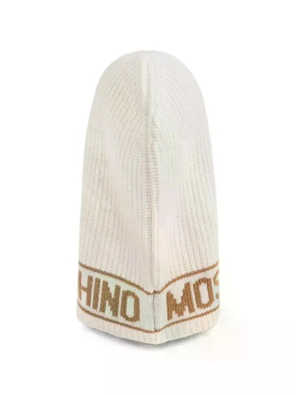 Moschino Logo-intarsia Ribbed-knit Balaclava