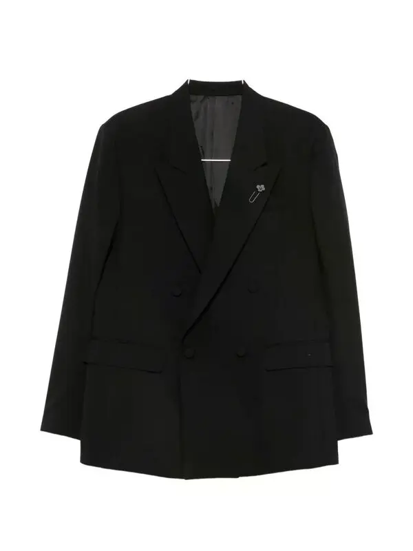 LARDINI Double-breasted Peak-lapel Jacket