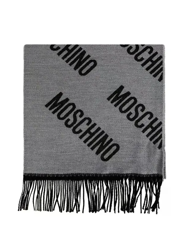 Moschino Monogram-print Fringed Scarf