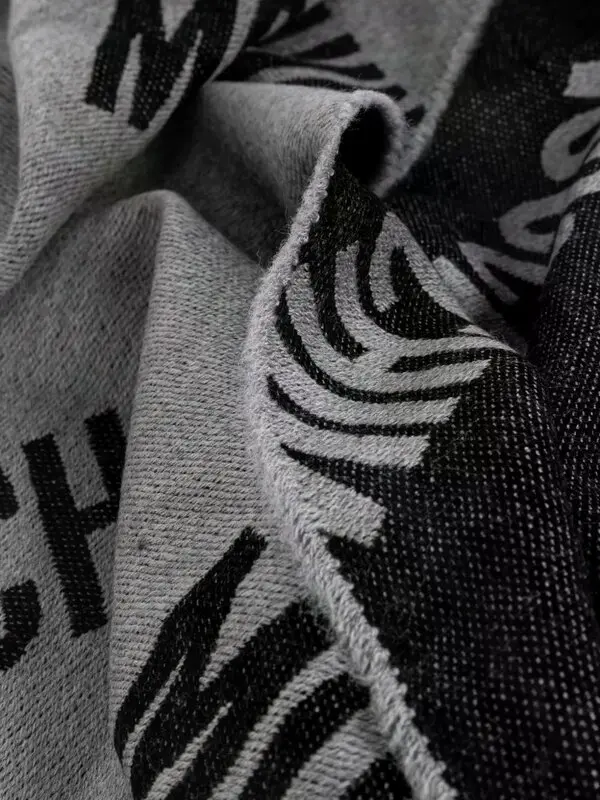 Moschino Monogram-print Fringed Scarf