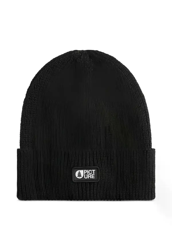 PICTURE ORGANIC CLOTHING Ribbed Knit Beanie Hat - Black