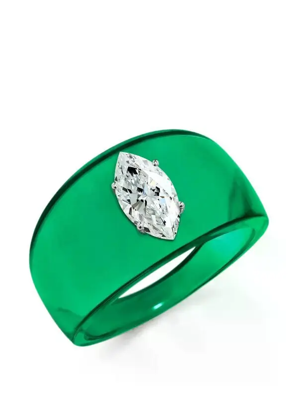 SOLO FOR DIAMONDS Marquise-cut Diamond Band Ring - Silver
