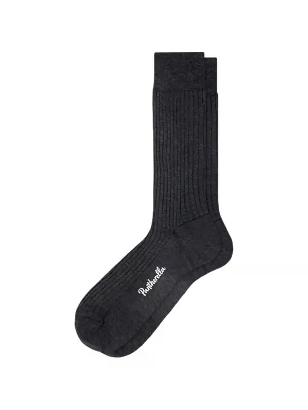 Pantherella Ribbed Knit Cotton Socks