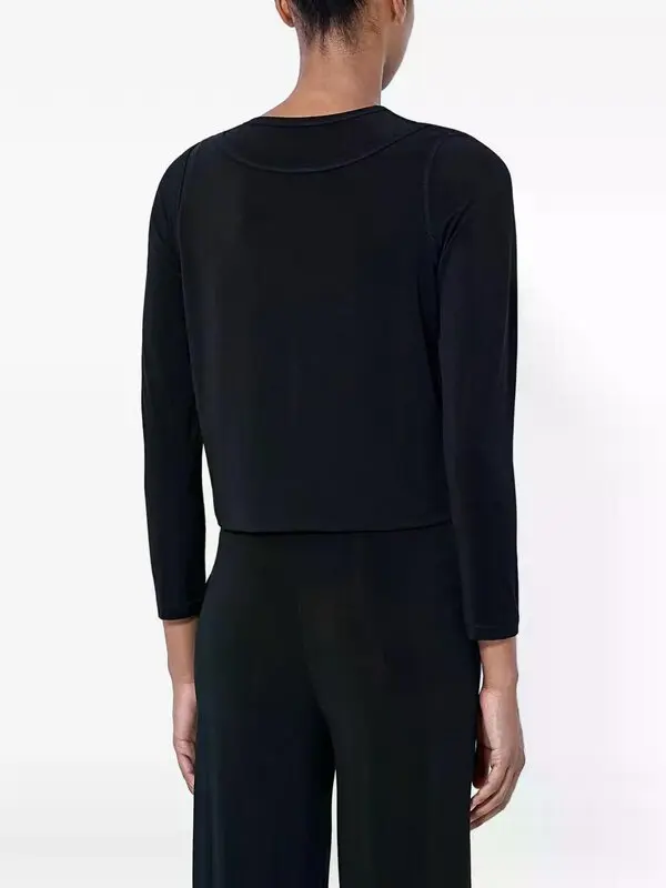 Issey Miyake Cropped Long Sleeve Top