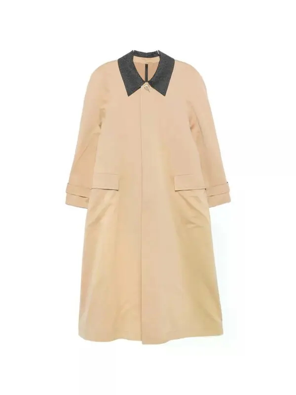 Carven Contrasting-collar Storm-flap Coat