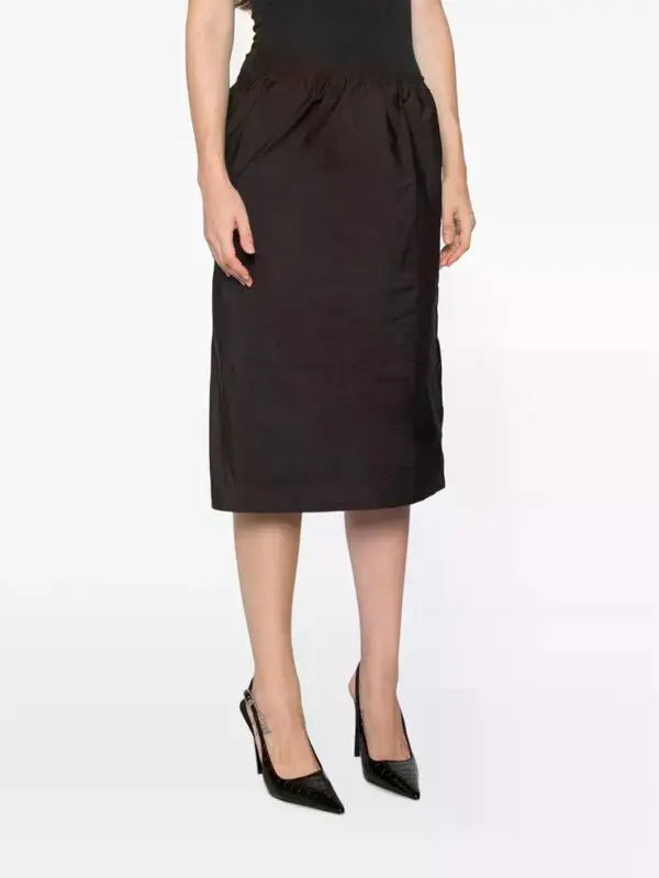 Carven Pearl-embellished Gathered Midi Skirt