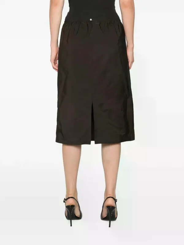 Carven Pearl-embellished Gathered Midi Skirt