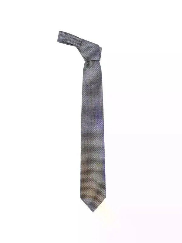 LARDINI Paisley-print Silk Tie - Blue