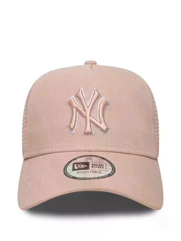 New Era Embroidered-logo Mesh-panel Trucker Cap - Pink
