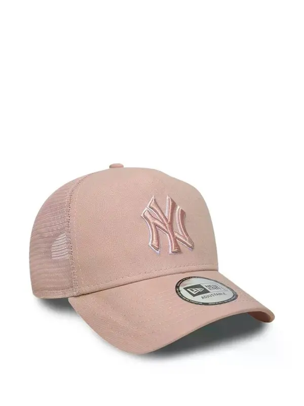 New Era Embroidered Logo Mesh Panel Trucker Cap - Pink