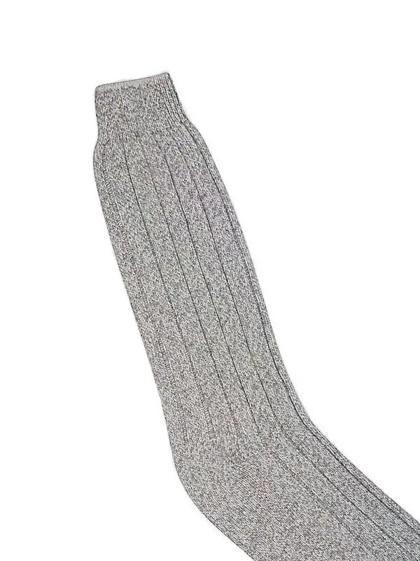 Eleventy Ribbed Knit Marl Socks