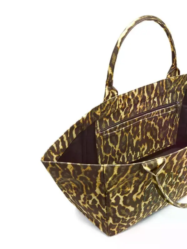 GANNI Xxl Leopard-print Tote Bag