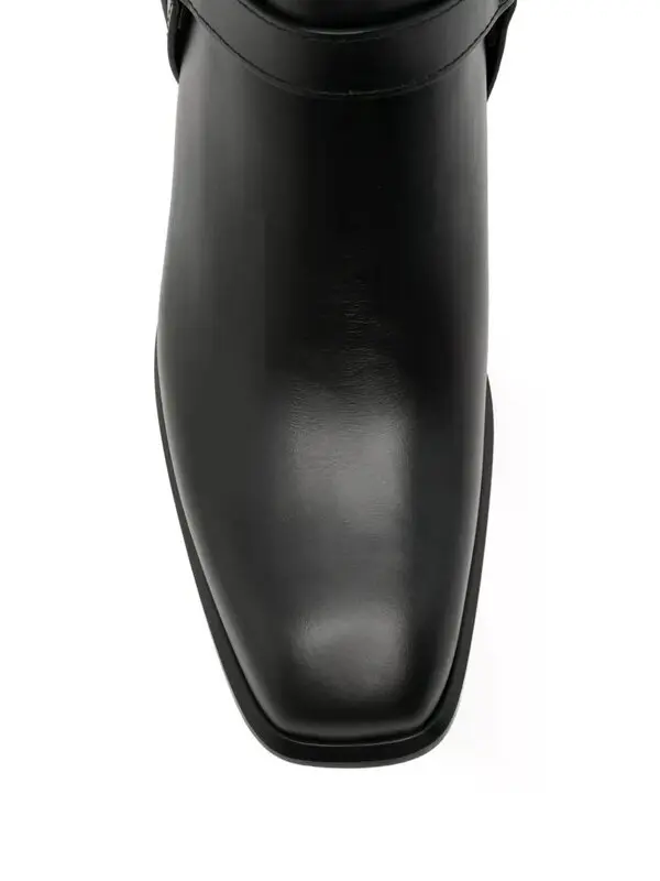 Fendi Leather Ankle Boots With Harness Detail