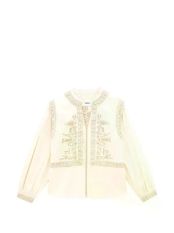 Ba&sh Laura Embroidered Long-sleeved Blouse