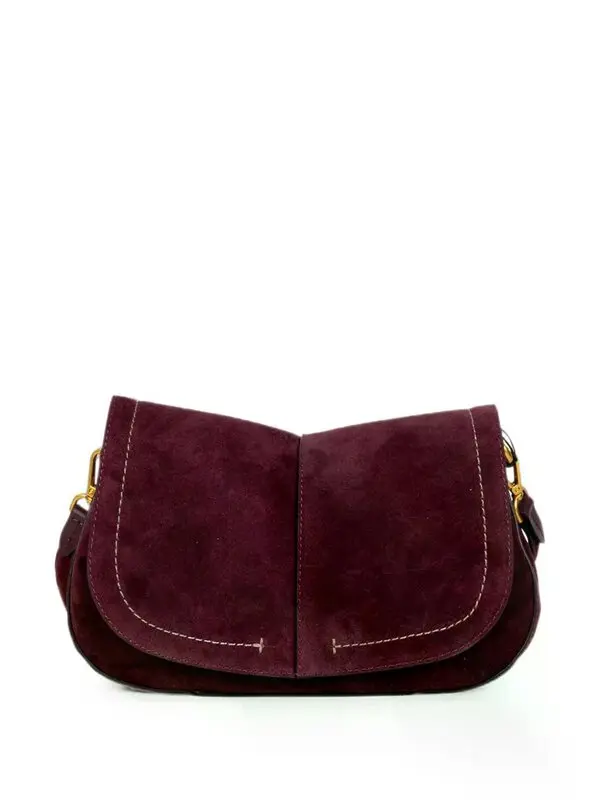 GIANNI CHIARINI Helena Suede Clutch Bag - Red