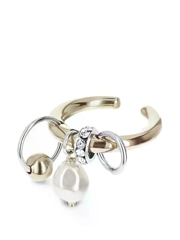 JUSTINE CLENQUET Nathan Faux-pearl Ring - Gold